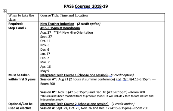 PASS – BLS Mentor Program